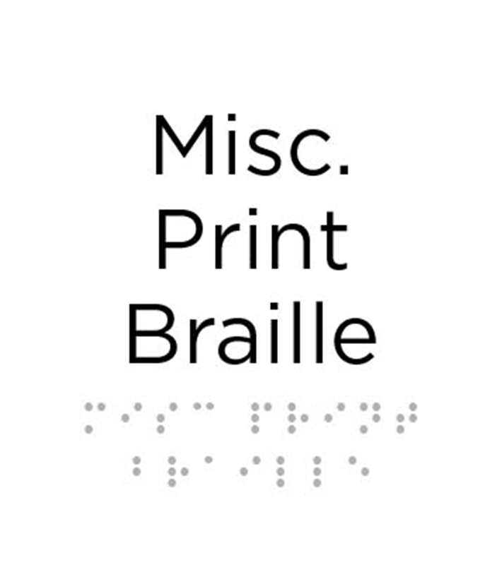 Misc. Print Braille